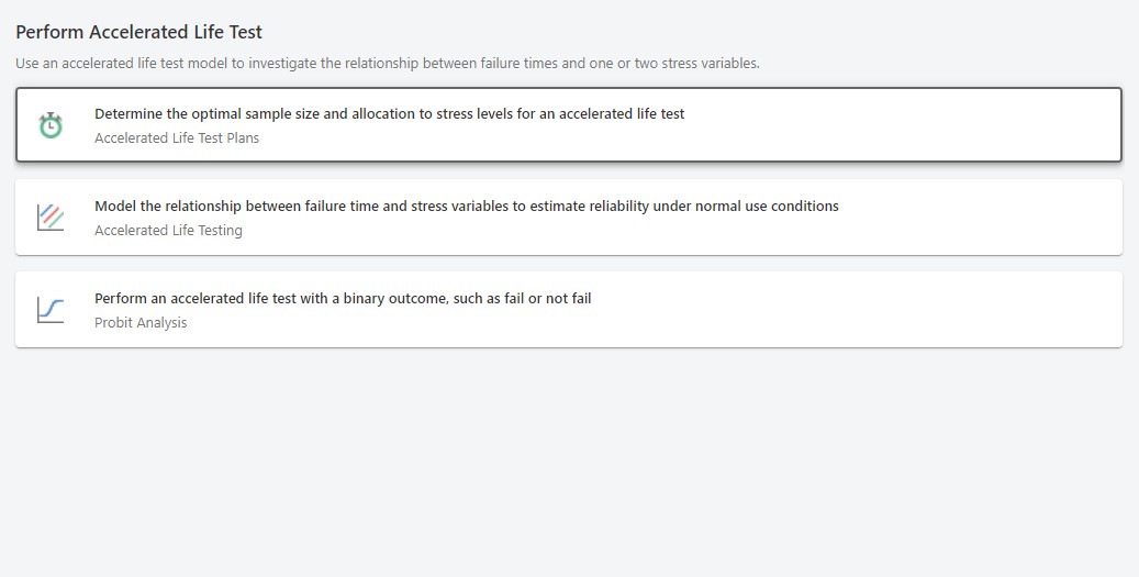 Reliability Module | Minitab