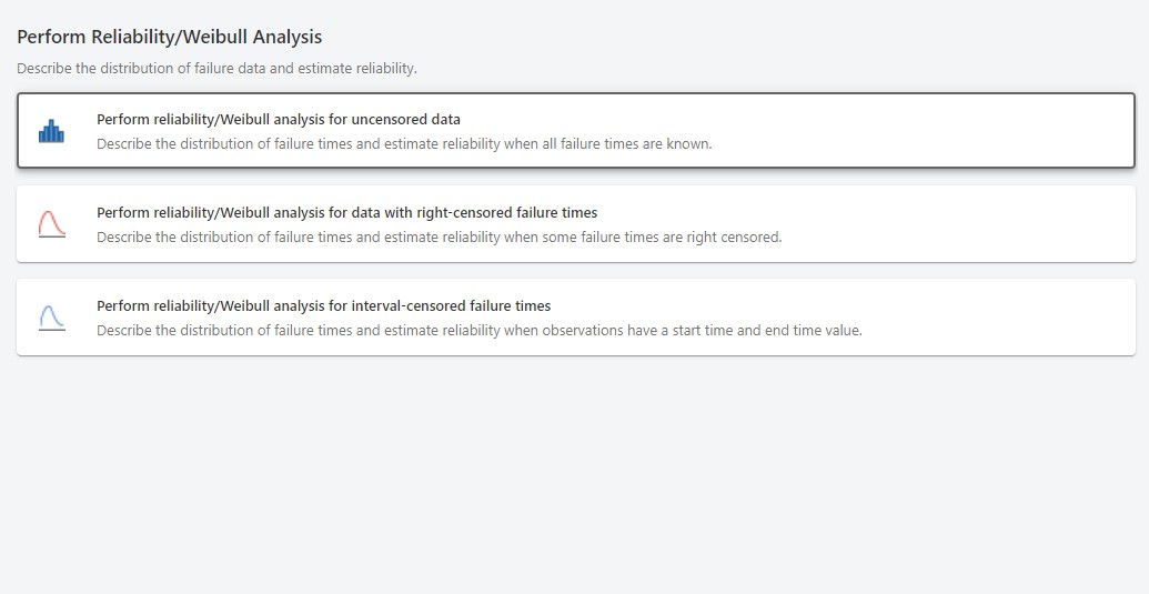 Reliability Module | Minitab