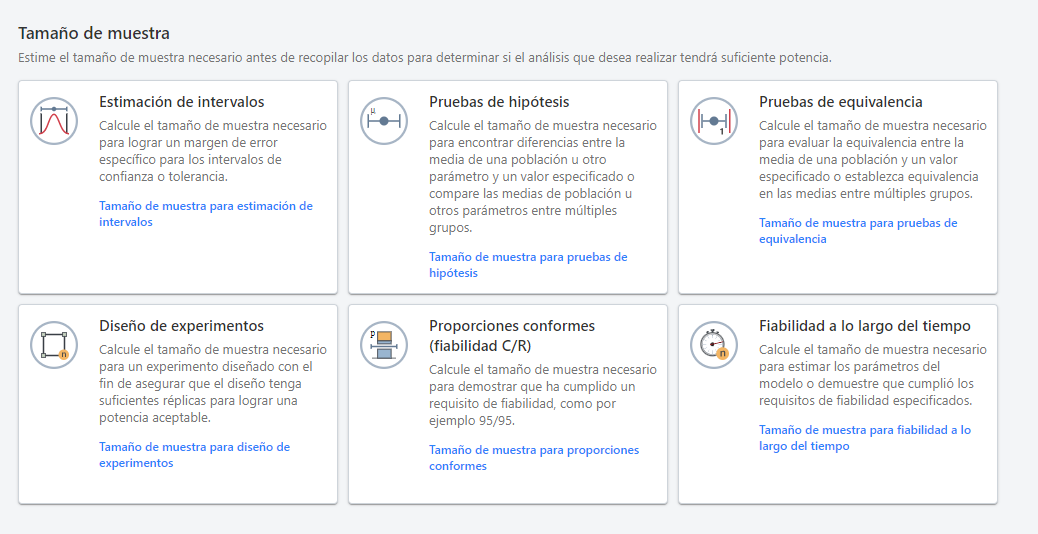 Módulo de Tamaño de la Muestra de Minitab | Minitab
