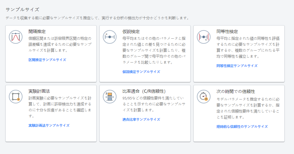 Minitabサンプルサイズモジュール | Minitab